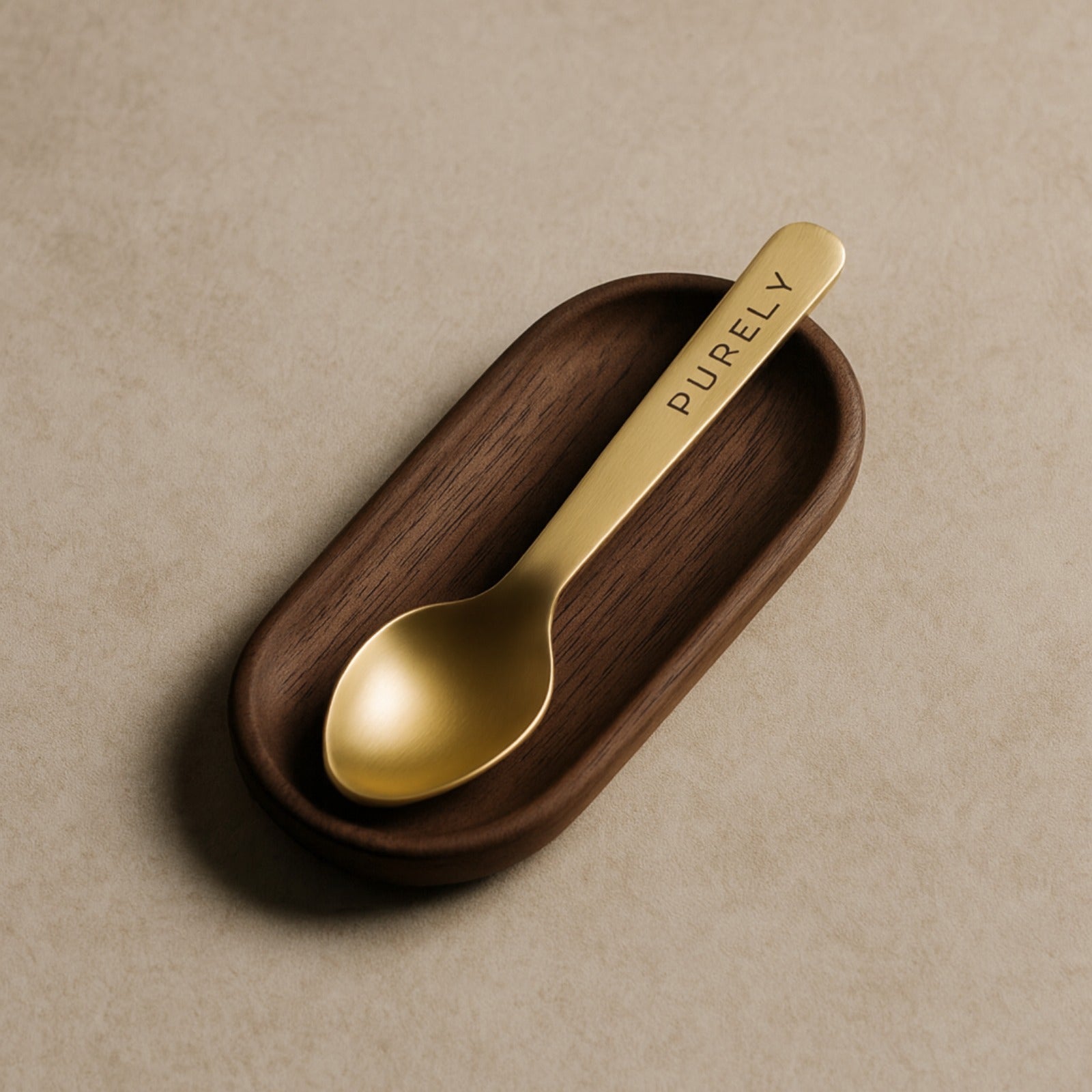 Purely Ritual Spoon & Tray Set | Brass Tea Accessories | Purely Herbal Tea